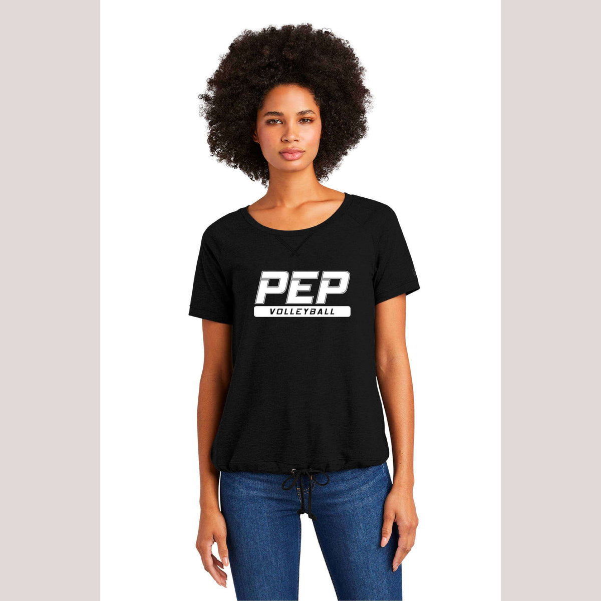 PEP Volleyball Cinch Tee – CM Design and Gifts