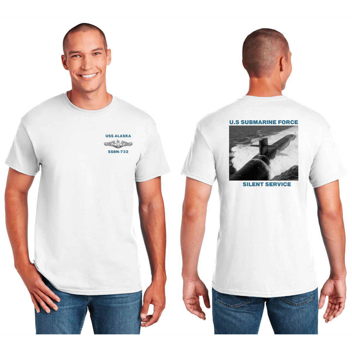 USS Alaska Blue FRG Adult Basic Tee – CM Design and Gifts