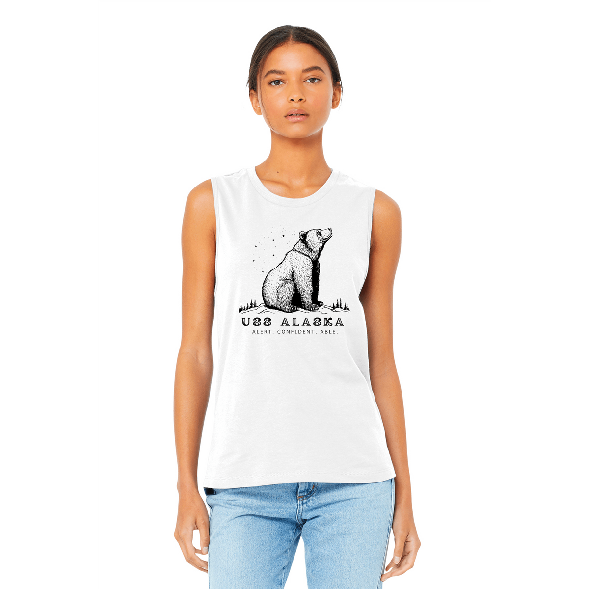 USS Alaska Blue FRG Ladies Muscle Tank – CM Design and Gifts