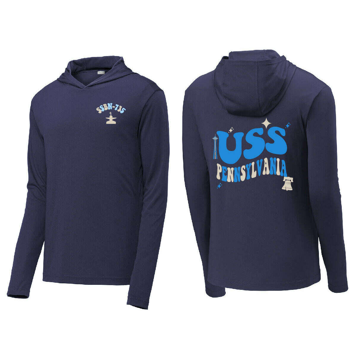 USS Pennsylvania Performance Hooded Long Sleeve – CM Design and Gifts