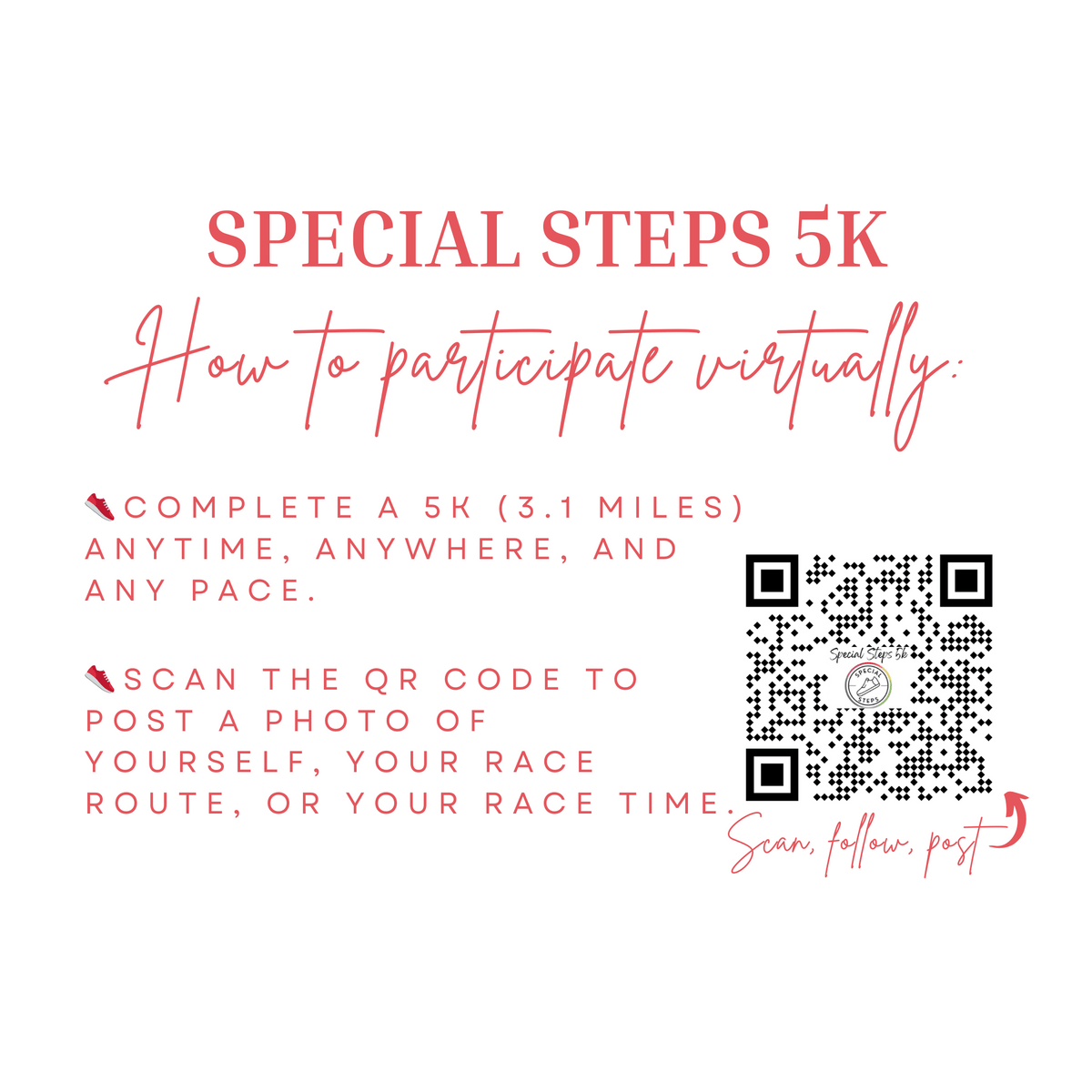 Virtual Special Steps 5K Race – CM Design and Gifts