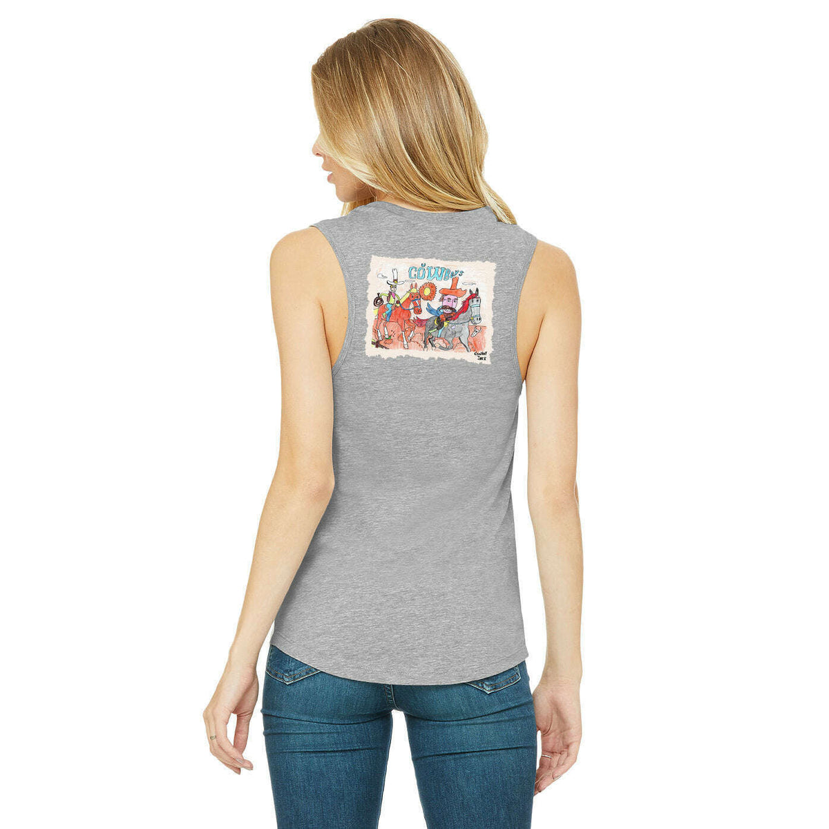 Cowboys Riding Female Muscle Tank – CM Design and Gifts
